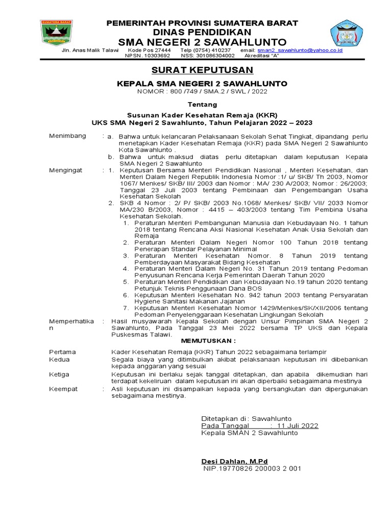 SK KKR 2022-2023 | PDF