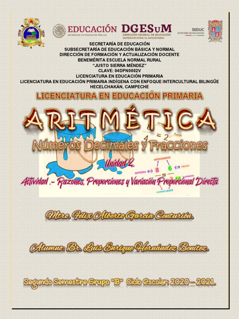 Actividad 3. - Razones, Proporciones y Variacion Proporcional Directa ...