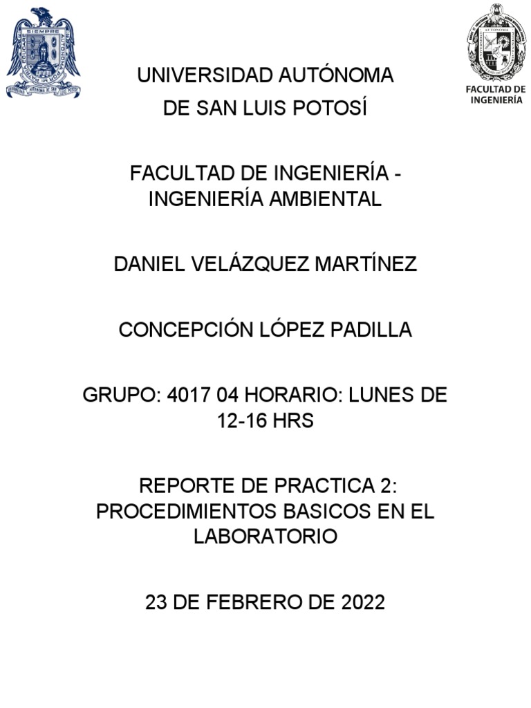Reporte Practica2 | PDF | Valoración | Química