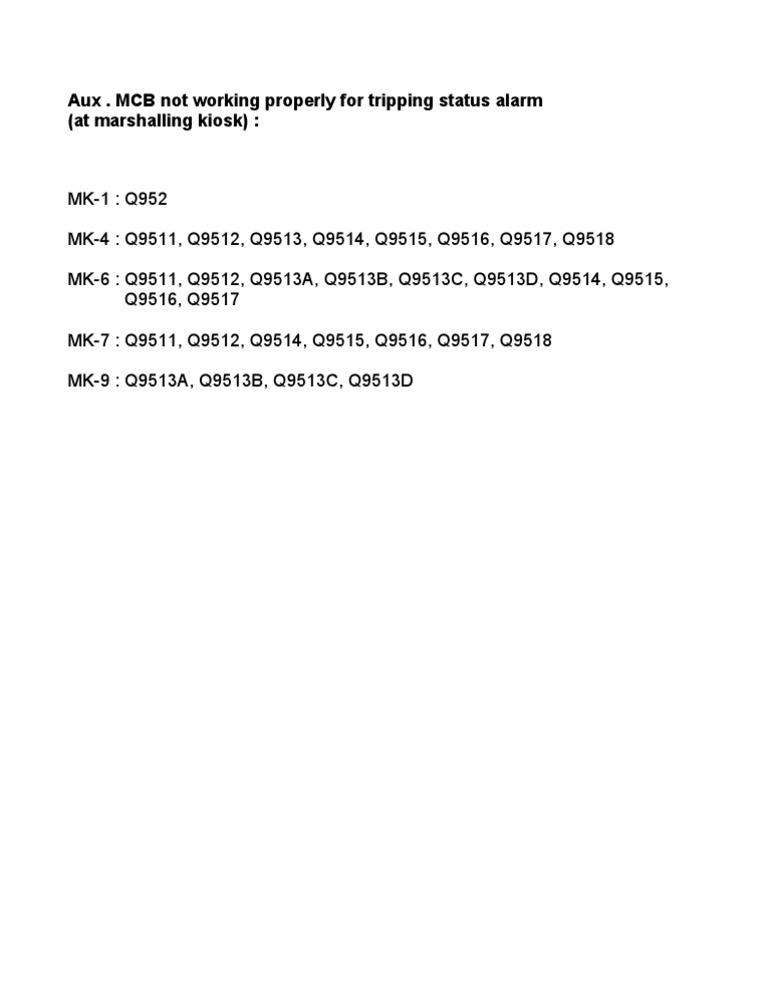 Broken Aux MCB | PDF | Technology & Engineering