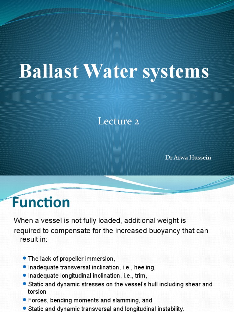 Lec 3-Ballast-System | PDF | Oil Tanker | Ships