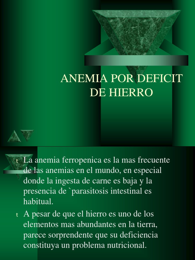 Anemia Por Deficit de Hierro | PDF | Glóbulo rojo | Leucocito