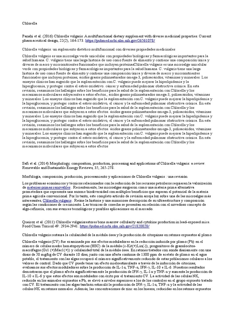 Chlo Rella | PDF | Antioxidante | Interferón gamma