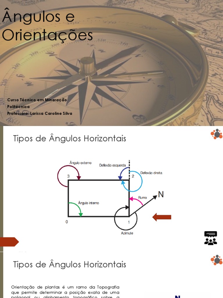 02 - Aula - 05 - Ângulos e Orientações | PDF | Magnetismo | Azimute