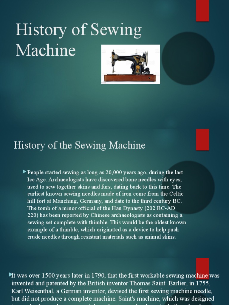 History of Sewing Machine | PDF | Sewing Machine | Clothing