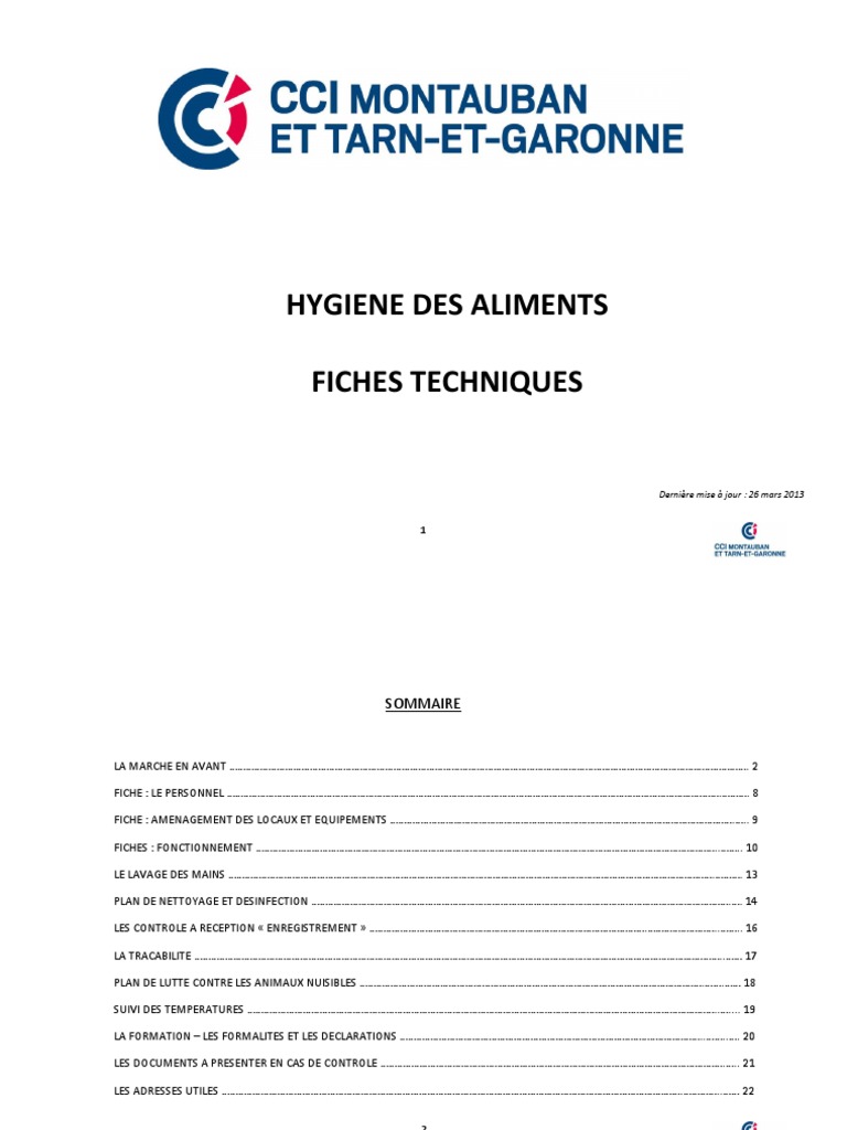 Hygiène Alimentaire : Guide Pratique | PDF