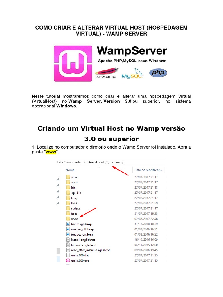 05 - Criando Virtual Host Wamp | PDF | Rede mundial de computadores | Internet e Web