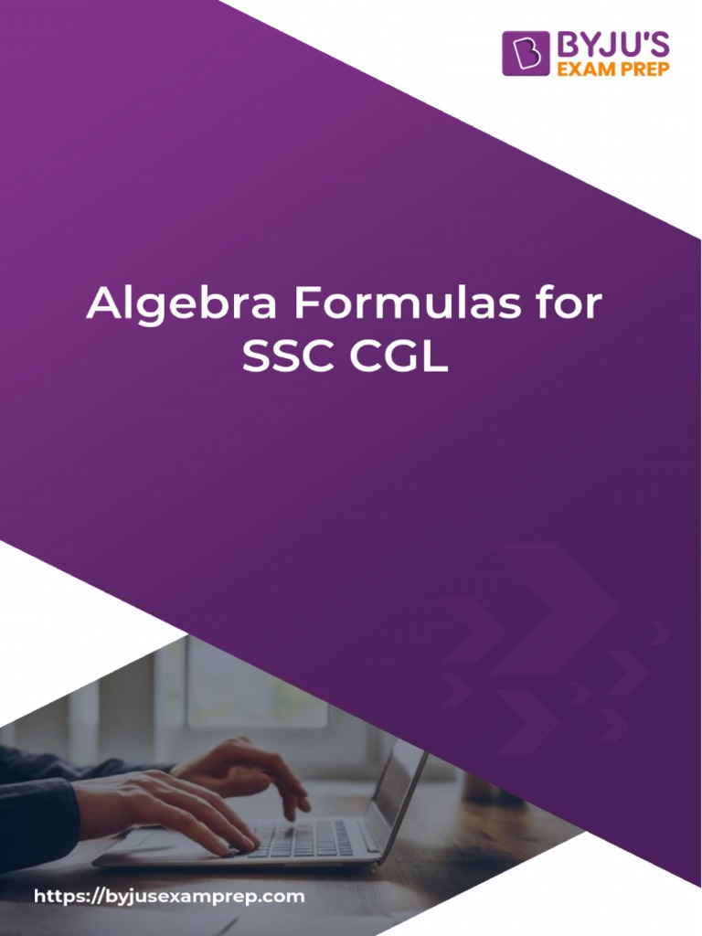 Essential Algebra Formulas for SSC CGL | PDF