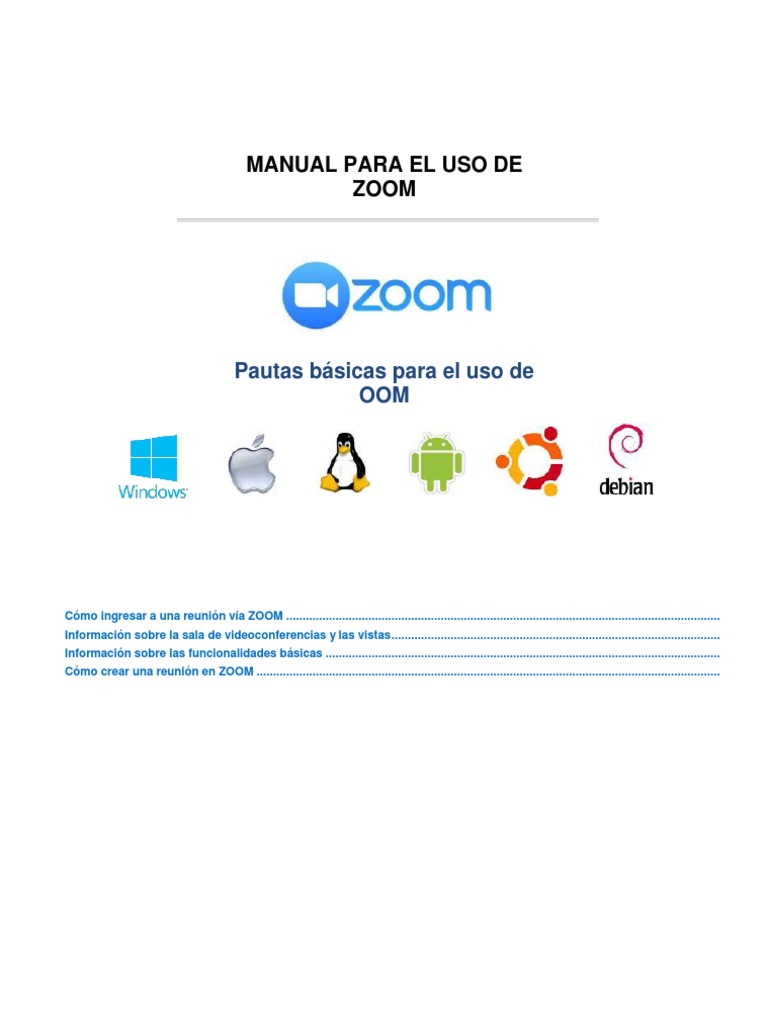 Manual para El Uso de Zoom | PDF | Ventana (informática) | Chat en linea