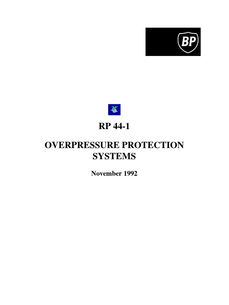 Rp44-1 - Overpressure Protection System | PDF | Valve | Instrumentation