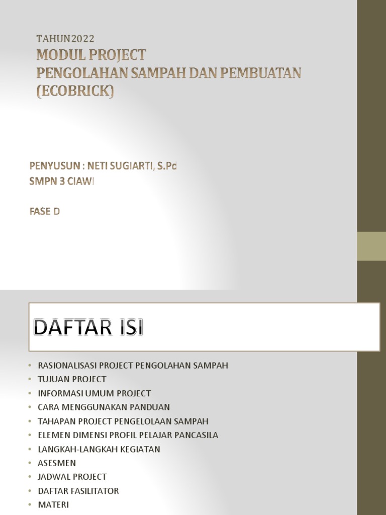 Modul Projek 1 Sampah-1 | PDF
