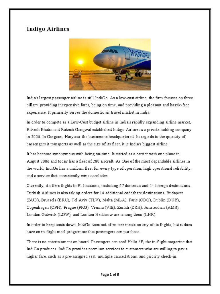 Indigo Airlines | PDF