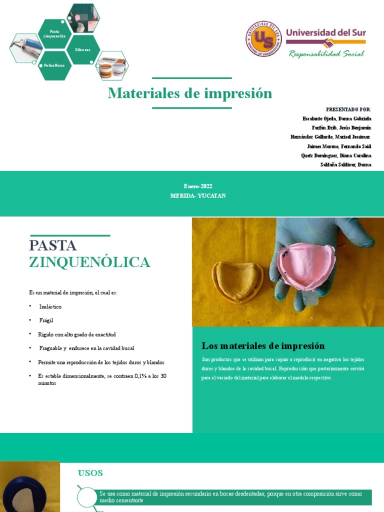 Materiales de Impresion | PDF | Silicona | Dentadura postiza