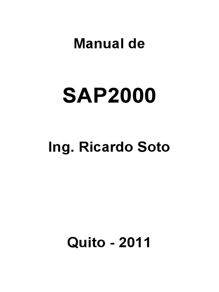 Manual de SAP2000 v24 - Ing. Soto | PDF | Ventana (informática ...