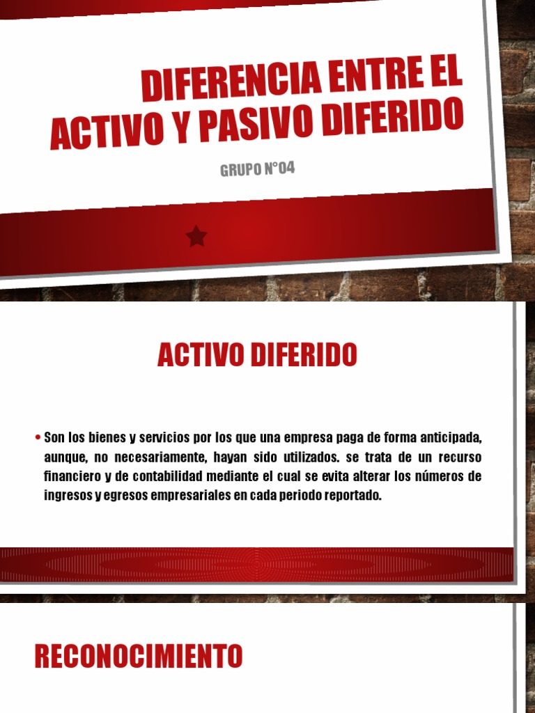 Diferencia Entre El Activo y Pasivo Diferido | PDF