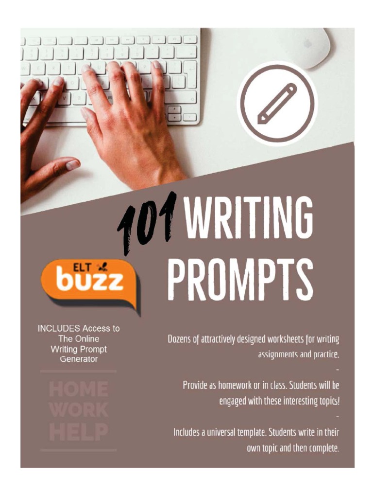 101 Writing Prompt Worksheets | PDF | Cooking, Food & Wine | Home & Garden
