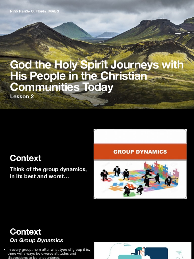 PDF (L2) The Holy Spirit Journeys With The Christian Communities Today ...