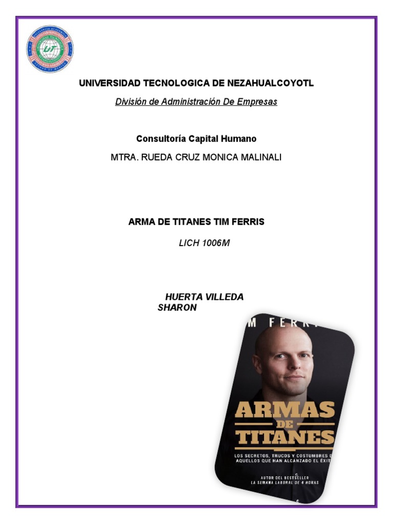 Armas de Titanes Tim Ferris | PDF | Creatividad | Tolerancia
