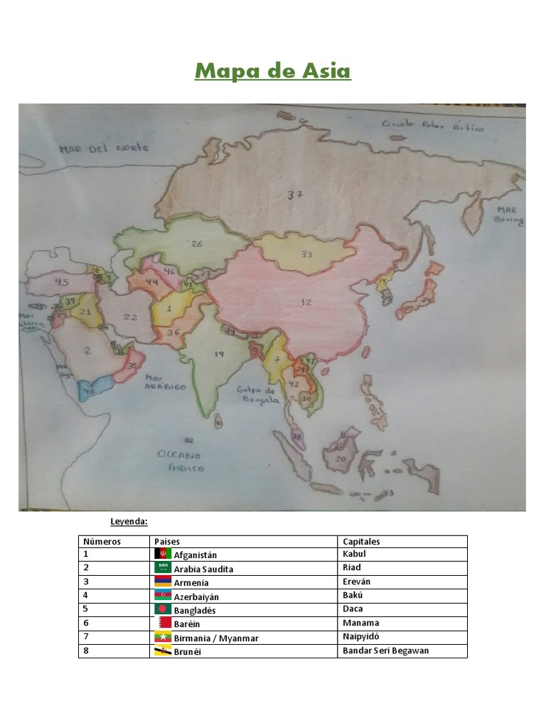 Mapa Mudo de Asia | PDF