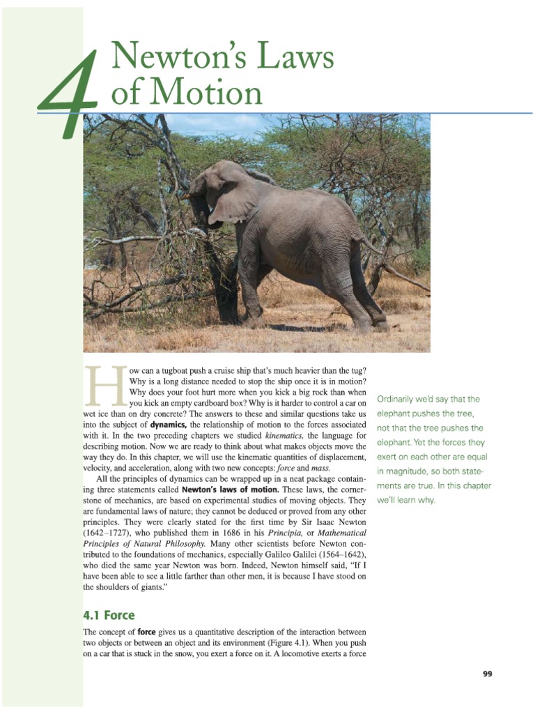 Lecture03 - Chapter4 - Newton's Laws of Motion | PDF