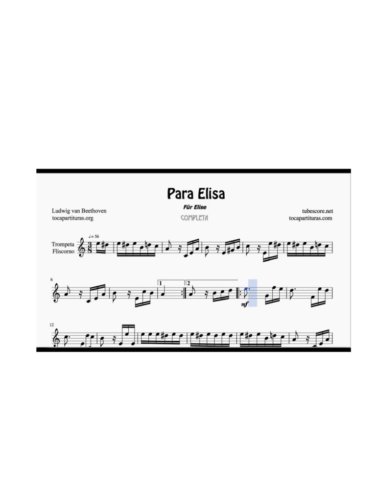 Partitura para Eliza Trompeta | PDF