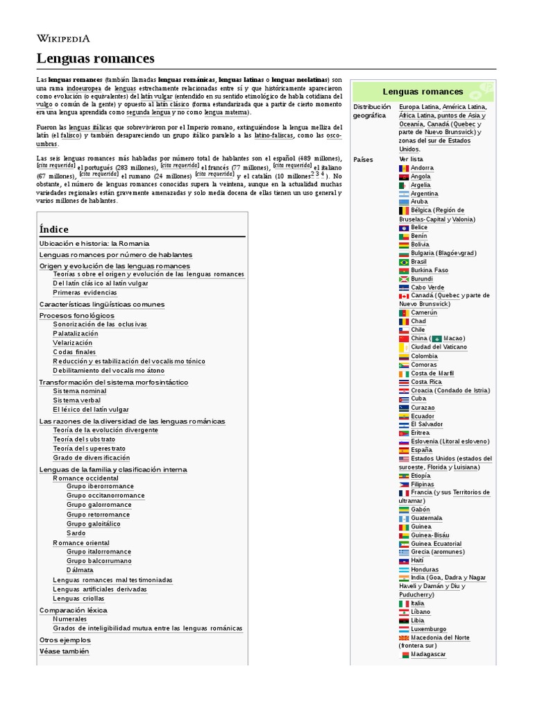 Lenguas Romances | PDF | latín | Verbo