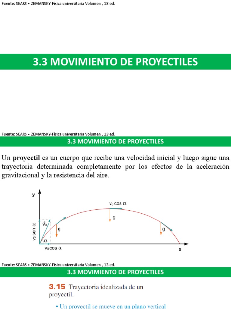 Movimiento de Proyectiles | PDF