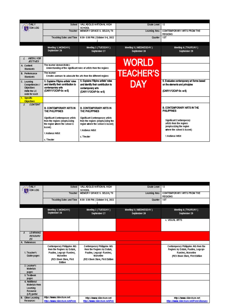 DLL Week 6 Contemporary Arts | PDF | Cognitive Science | Behavior Modification