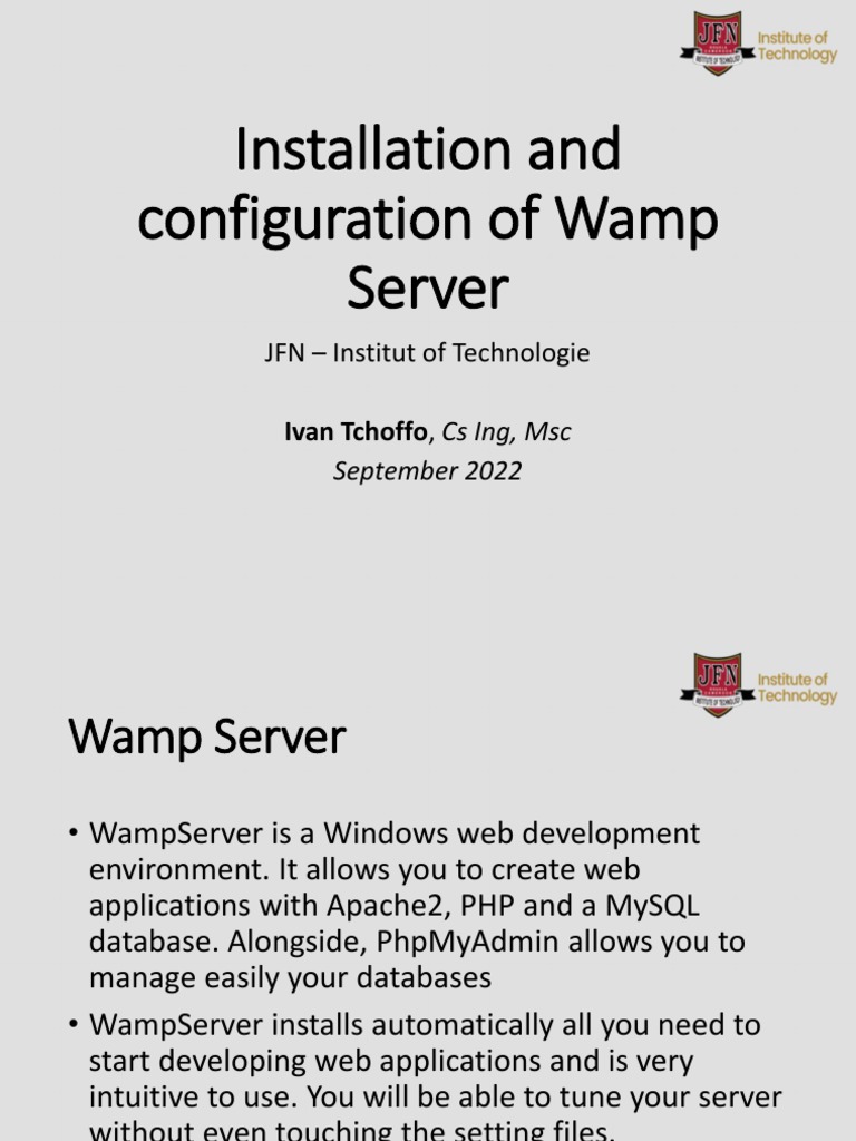 2. Installation and configuration of Wamp server | PDF | World Wide Web | Internet & Web