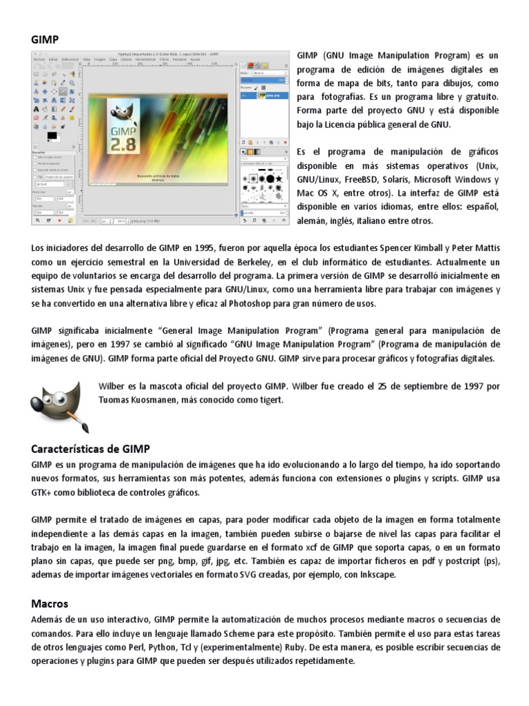 GIMP | PDF | Software | Software de la aplicacion