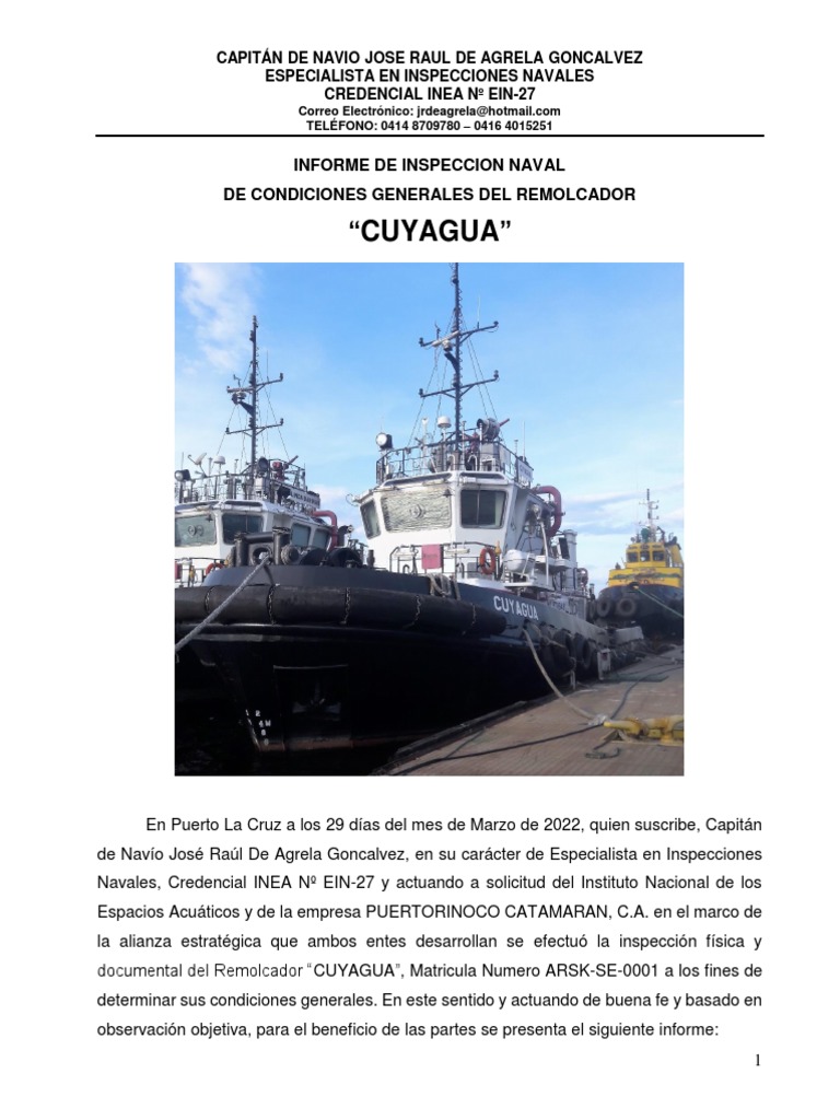 Remolcador Cuyagua | PDF | Buques