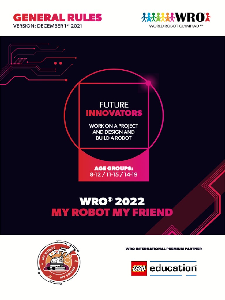 WRO 2022 Future Innovators Reglas Generales | PDF | Robot | Robótica
