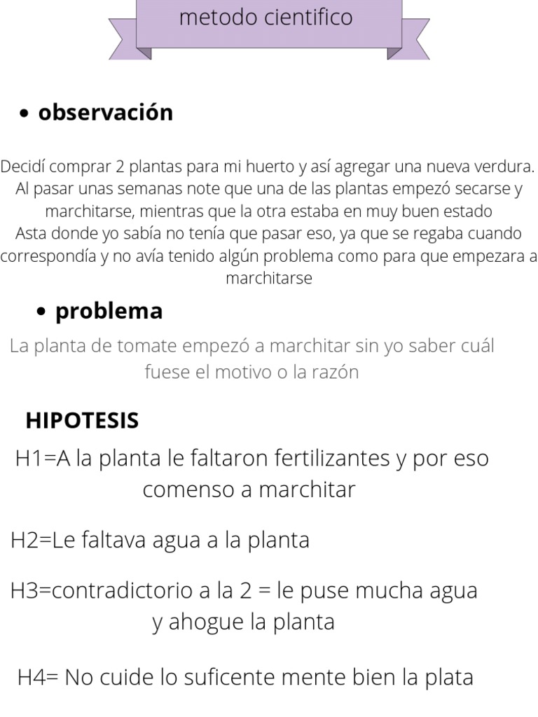 Metodo Cientifico | PDF | Plantas | Agua