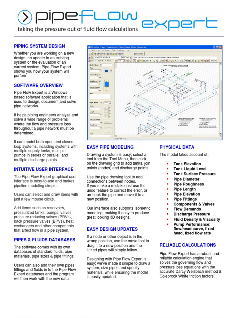 Pipe Flow Expert Brochure | PDF | Fluid Dynamics | Pump