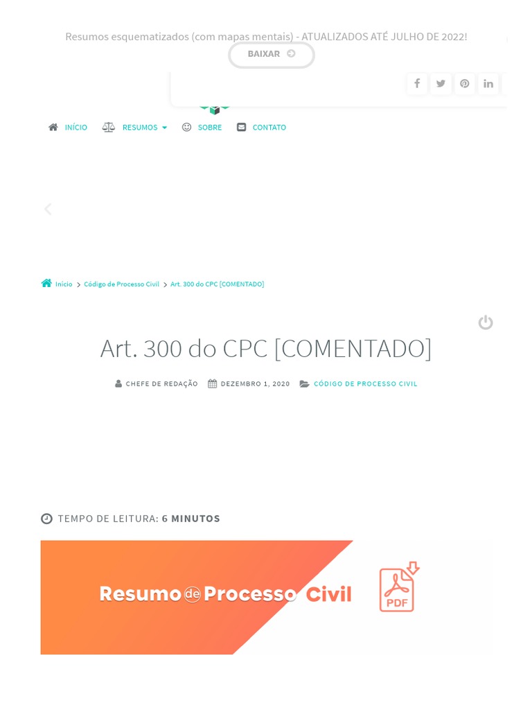 Art. 300 Do CPC (Comentado e Esquematizado) | PDF