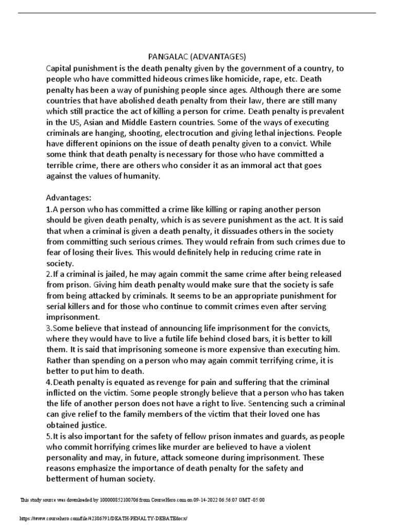 Death Penalty: A Just Deterrent? | PDF | Capital Punishment | Punishments