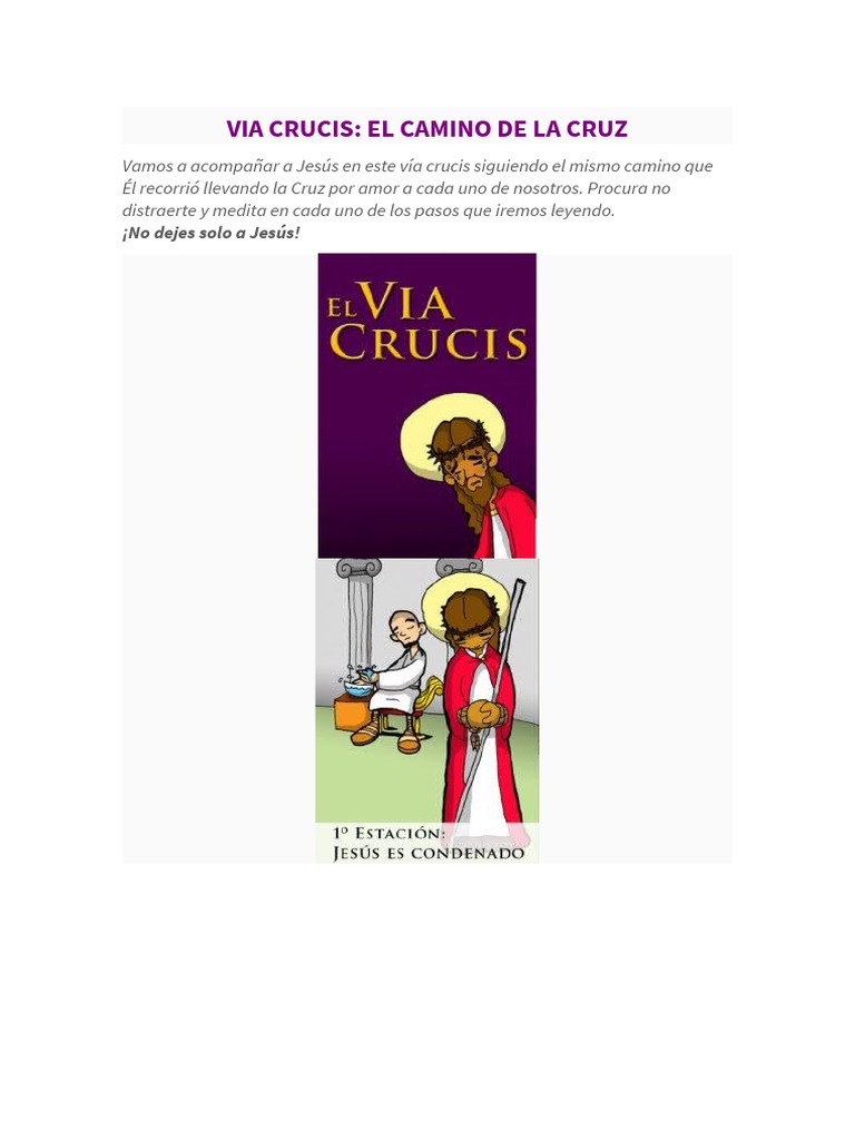 VIA CRUCIS para Niños | PDF | Estaciones de la Cruz | Jesús