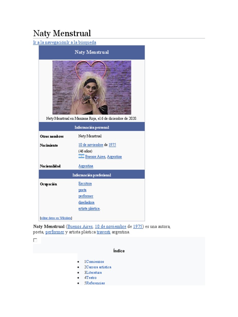 Naty Menstrual | PDF | Buenos Aires