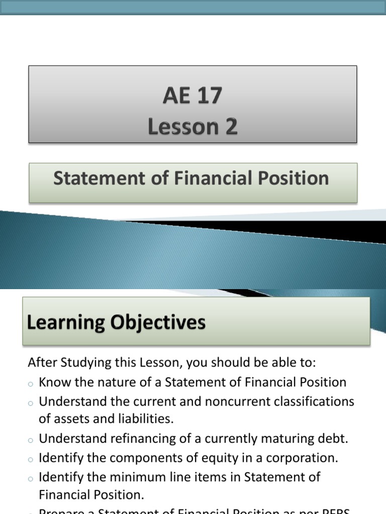 Understanding the Statement of Financial Position: An In-Depth ...