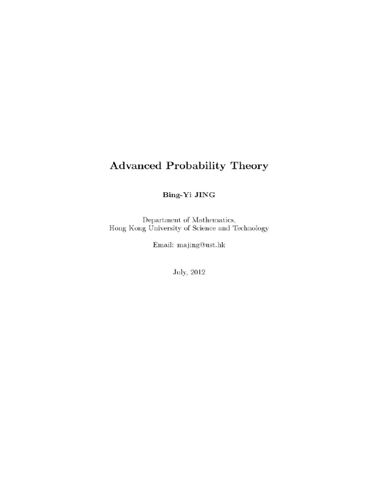 Advance Probability | PDF