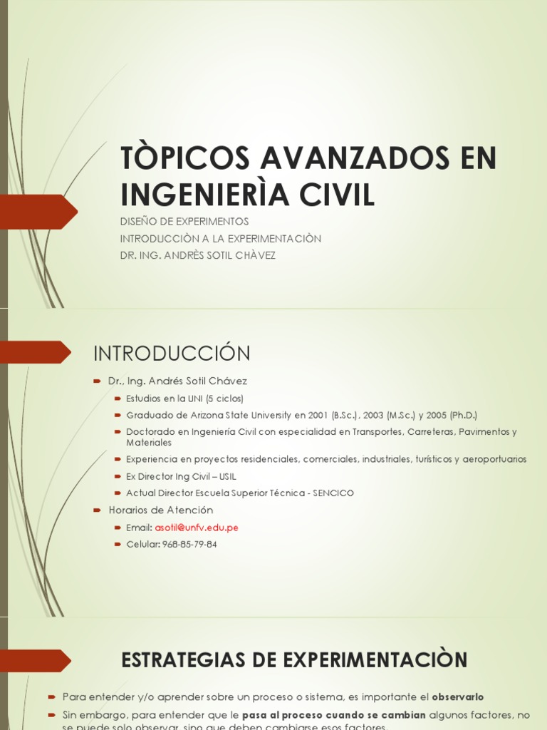 Clase 01 - Introducción A Experimentación | PDF | Experimentar ... Clase 01 - Introducción A Experimentación | PDF | Experimentar ...
