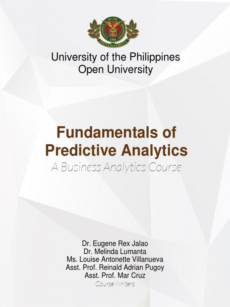 Fundamentals of Predictive Analytics A Business Analytics Course | PDF | Dependent And ...