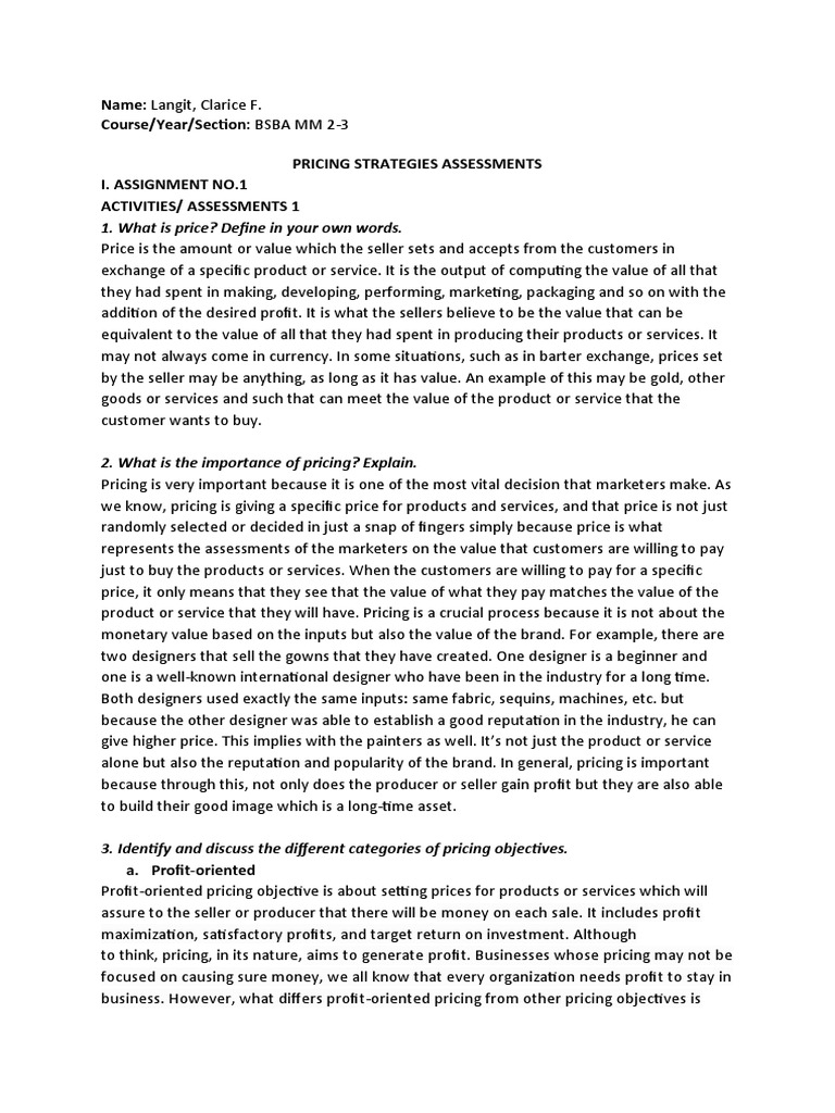 Assessments 1 11 Correspondence | PDF | Monopoly | Pricing