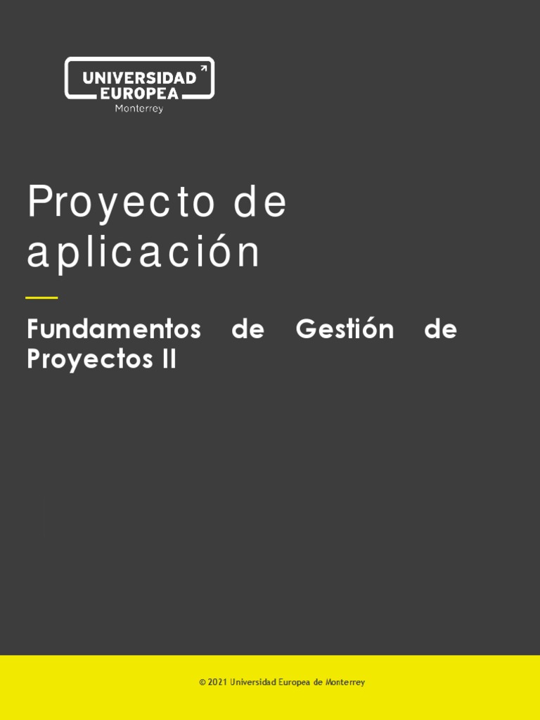 GPTD-502 - Proyecto Aplicacion - Gestion de Proyectos II | PDF