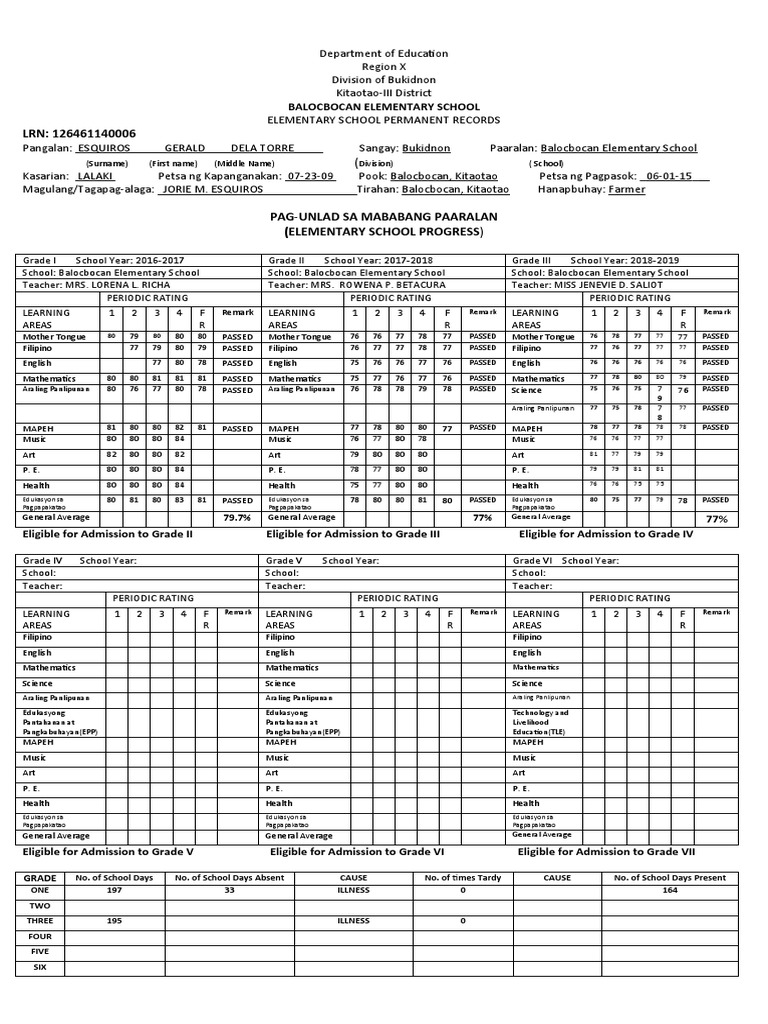 Form 137 | PDF | Science | Cognition