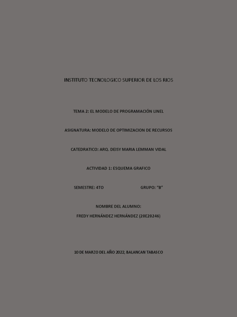 Tema 2 - Act. 1 | PDF | Optimización Matemática | Matemáticas Aplicadas