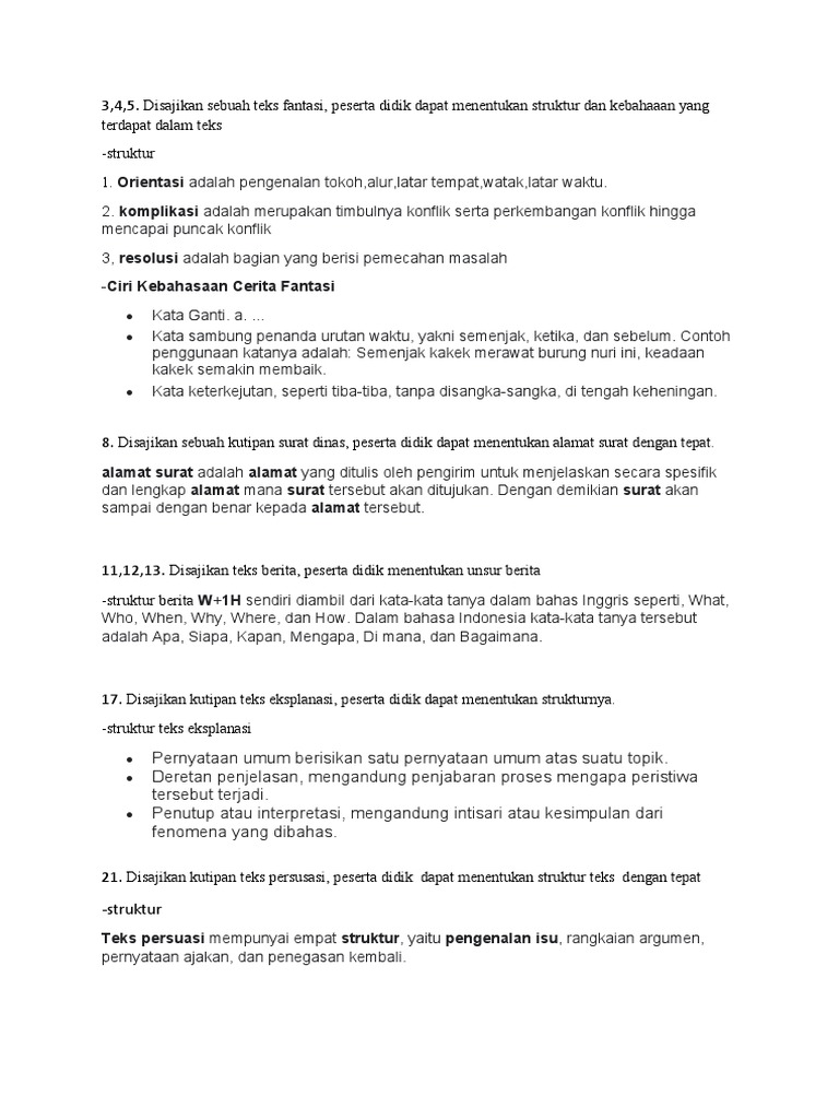 Rangkuman Bindo | PDF