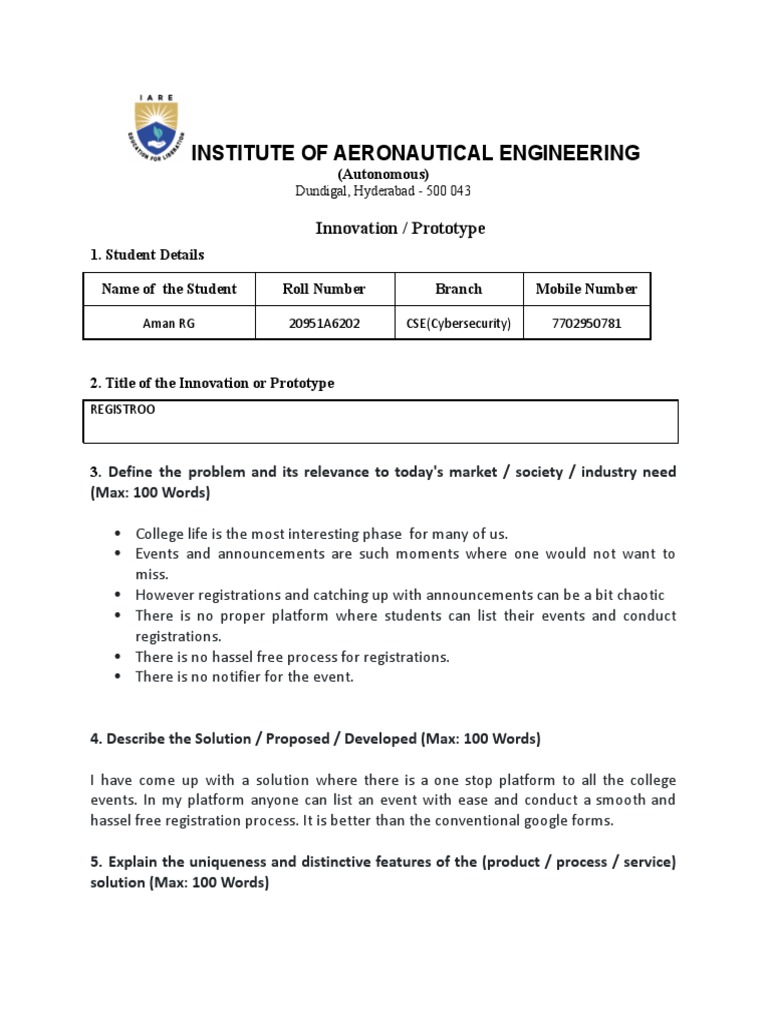 1663049995264_Idea Submission Form.docx | PDF | Computing | Business