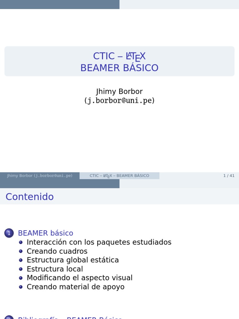 p10 Beamer-Latex | PDF | Publicación | Comunicación escrita