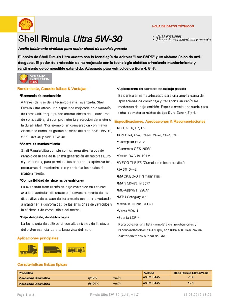 Rimula Ultra 5W30 - Unlocked | PDF